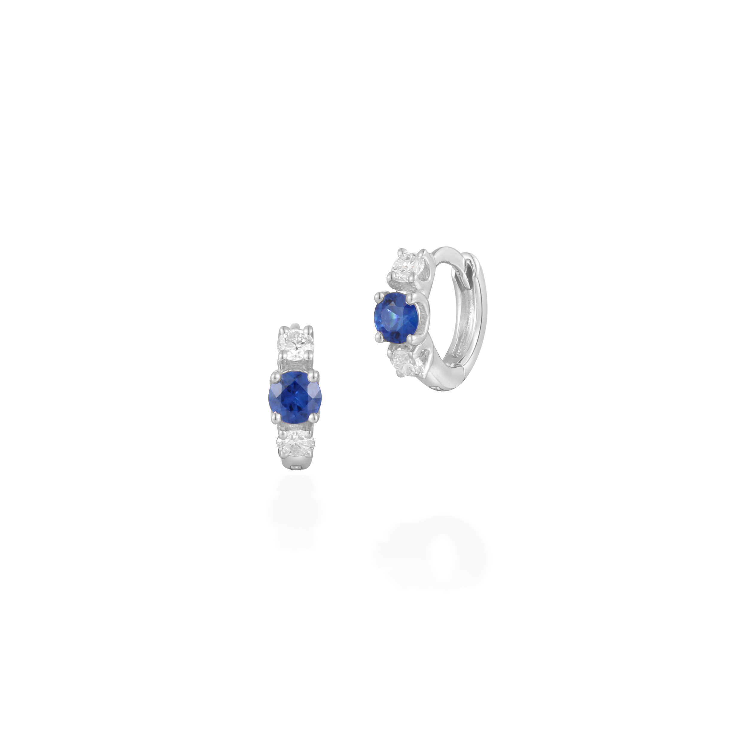 Blue Sapphire Diamond Trio Baby Huggies | mori | mori