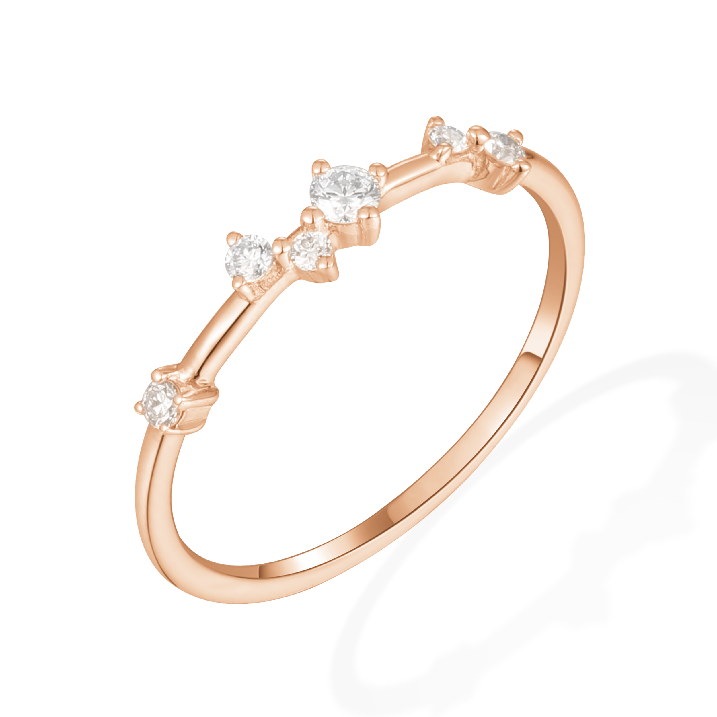 Spiral scatter diamond ring | mori | mori