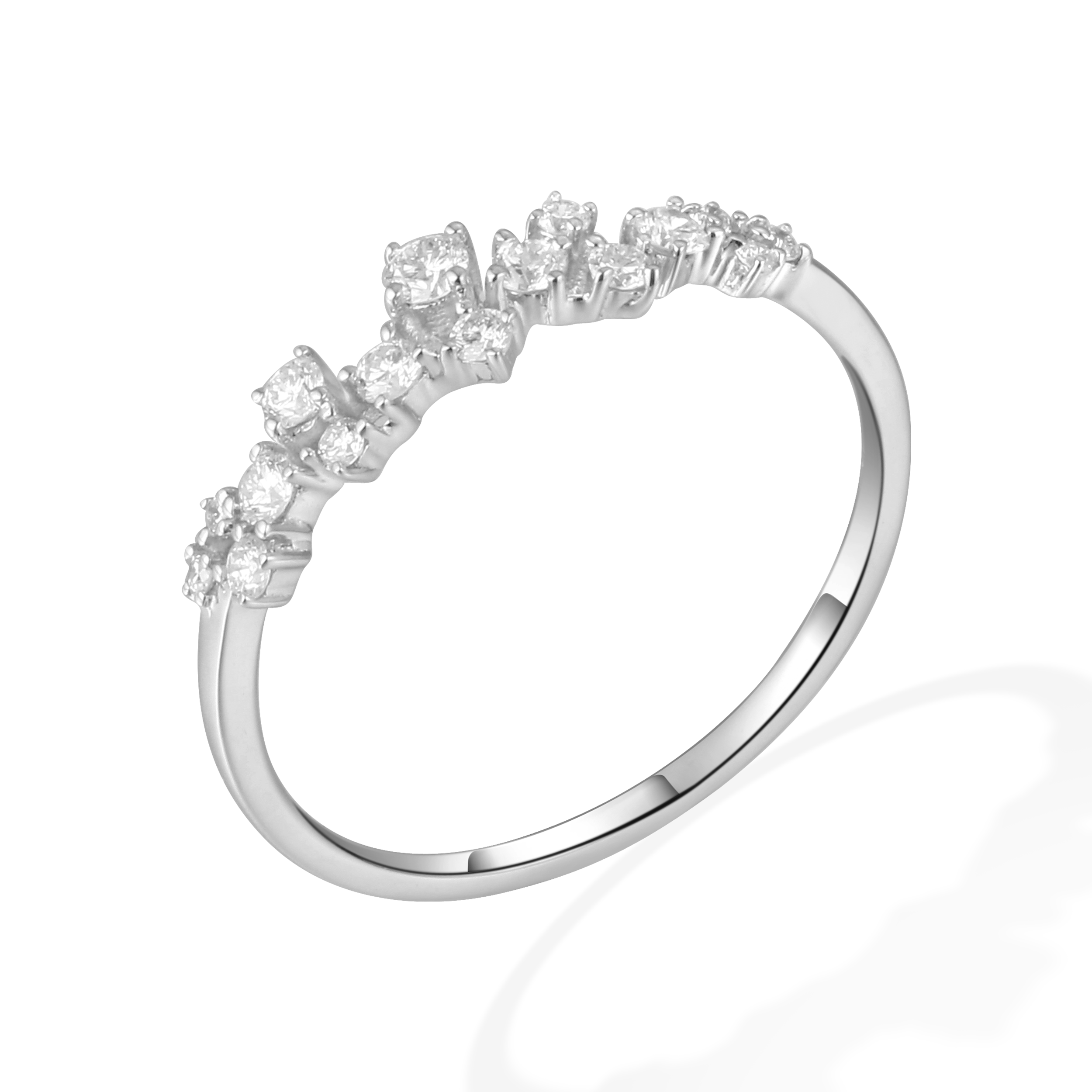 Spiral scatter diamond ring | mori | mori
