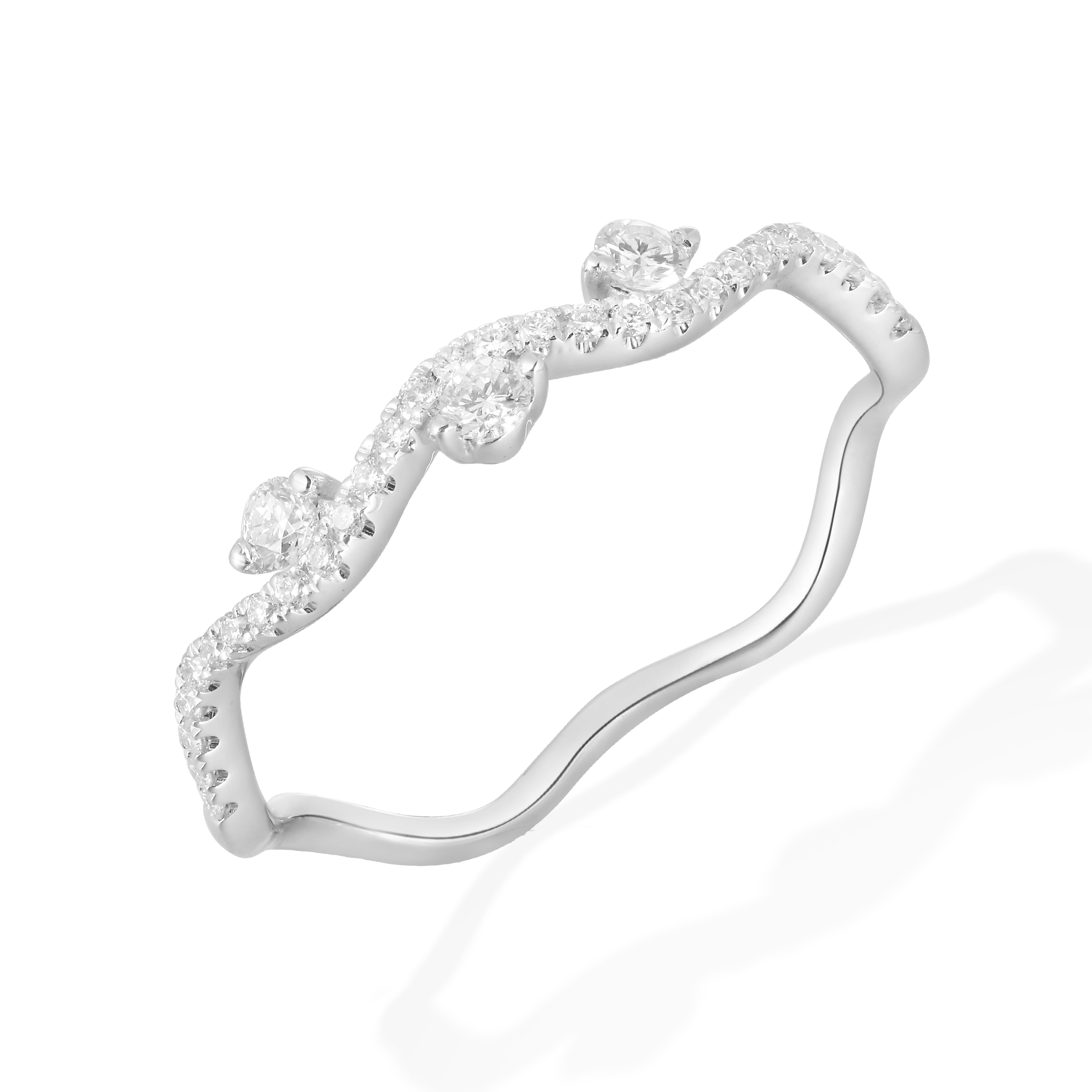Spiral scatter diamond ring | mori | mori