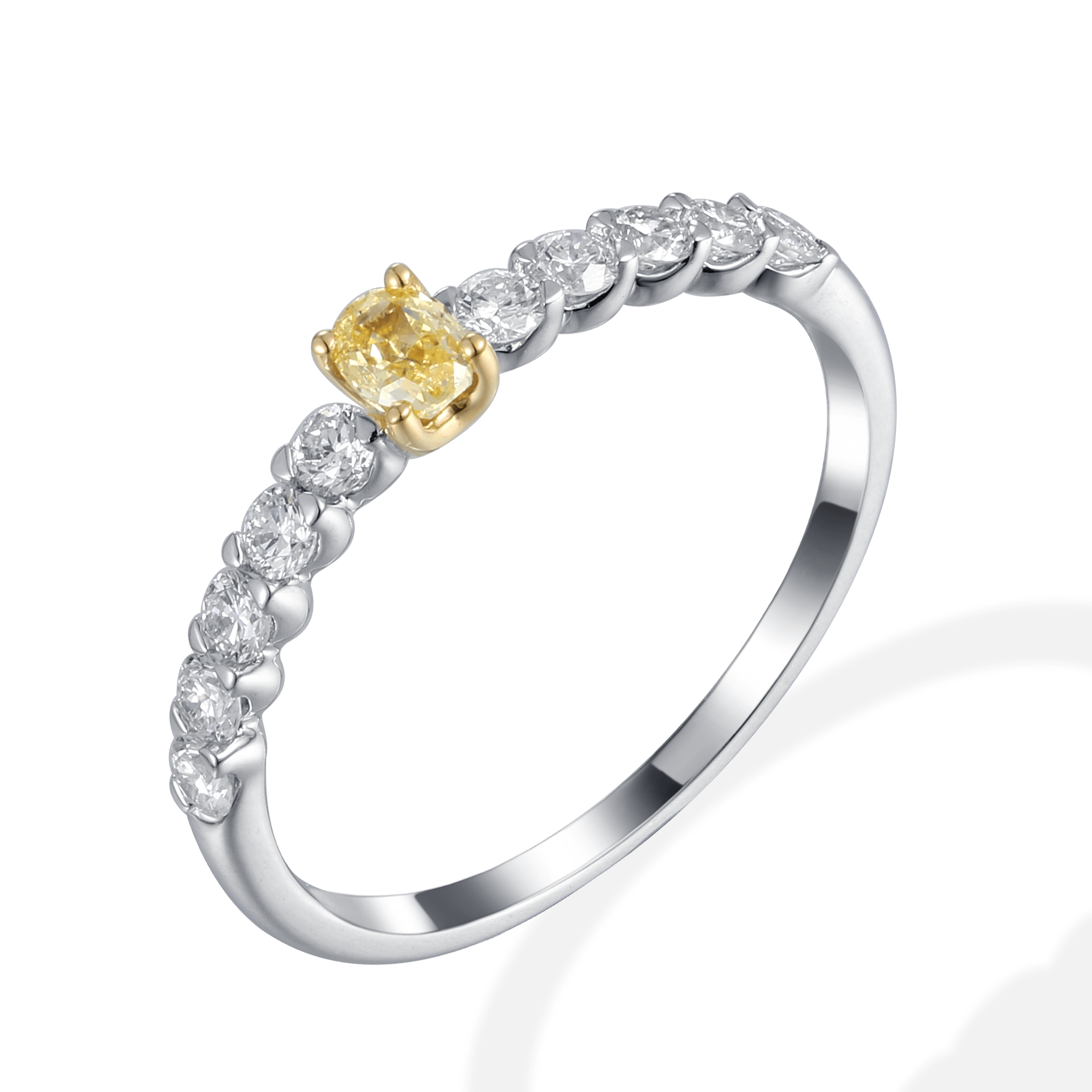Yuzu oval yellow diamond ring | mori | mori